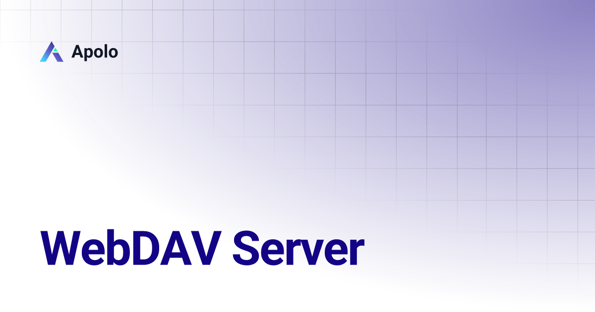 WebDAV Server | Apolo