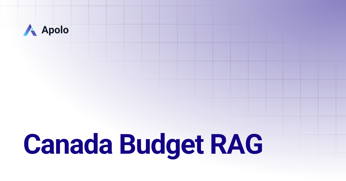Canada Budget RAG | Apolo