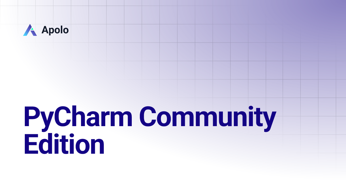 PyCharm Community Edition | Apolo